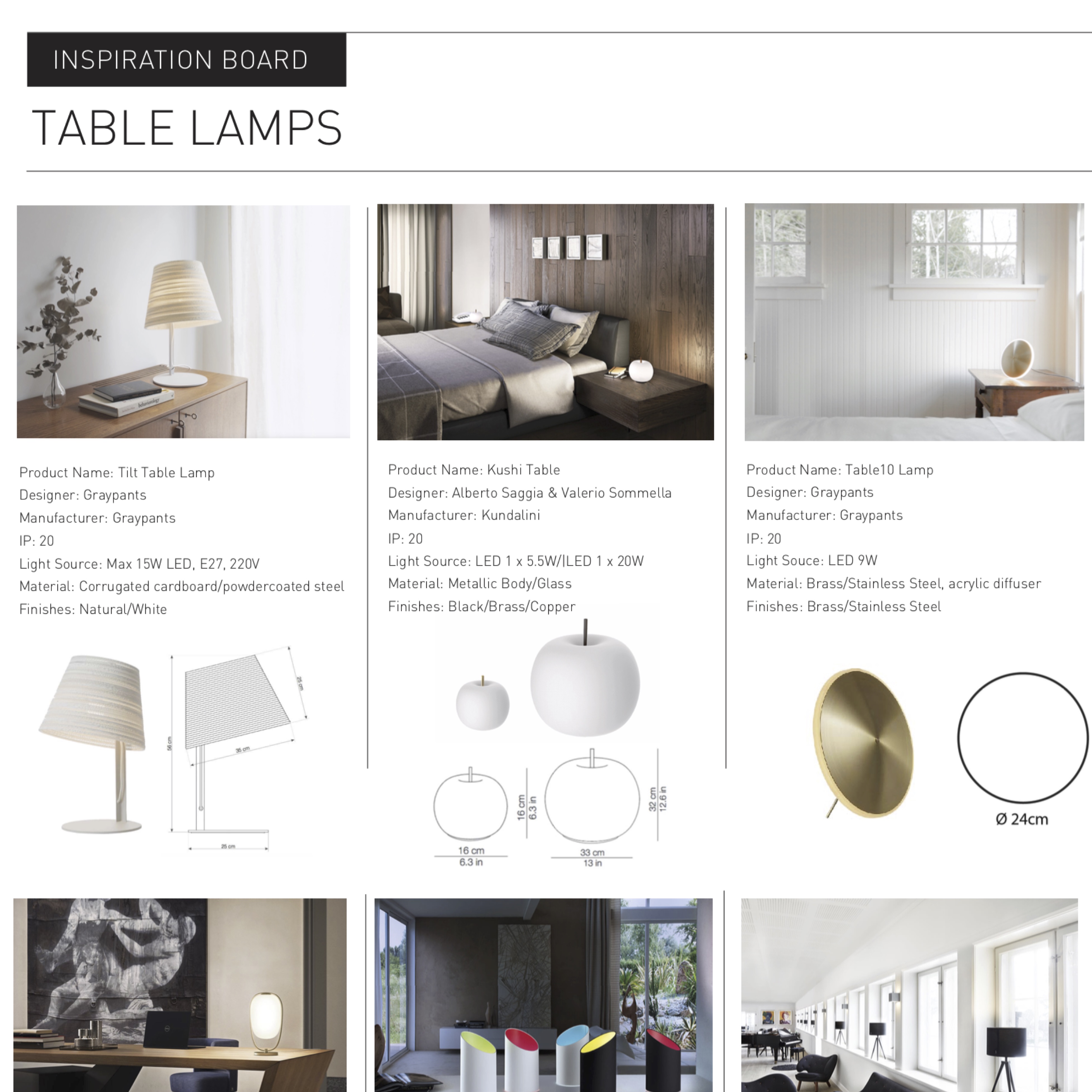 Radiant Lighting - Inspo Boards